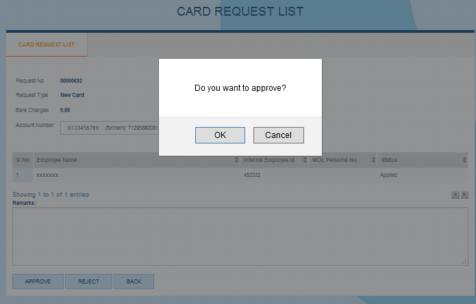 To raise request to reissue card go to "CARD REQUEST" tab, select ...
